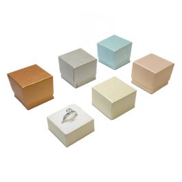 ASSORTED COLORS/WHITE RING BOX (100) - Jewelry Display Inc