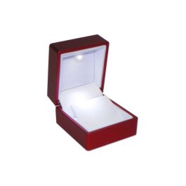 RED EARRING BOX W/ LED LIGHT - Jewelry Display Inc