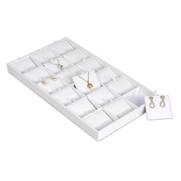 ECONO WHITE VERTICAL 18 PENDANT TRAY - Jewelry Display Inc