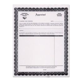 3 PART APPRAISAL FORMS - Jewelry Display Inc