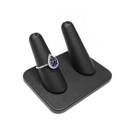 BLACK 2 FINGER RING DISPLAY - Jewelry Display Inc