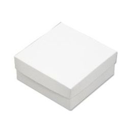 White Square Cotton Filled Jewelry Box - Wholesale Jewelry Boxes ...