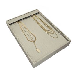 METALLIC BEIGE CHAIN TRAY - Jewelry Display Inc