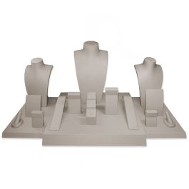 METALLIC BEIGE DISPLAY SET - Jewelry Display Inc
